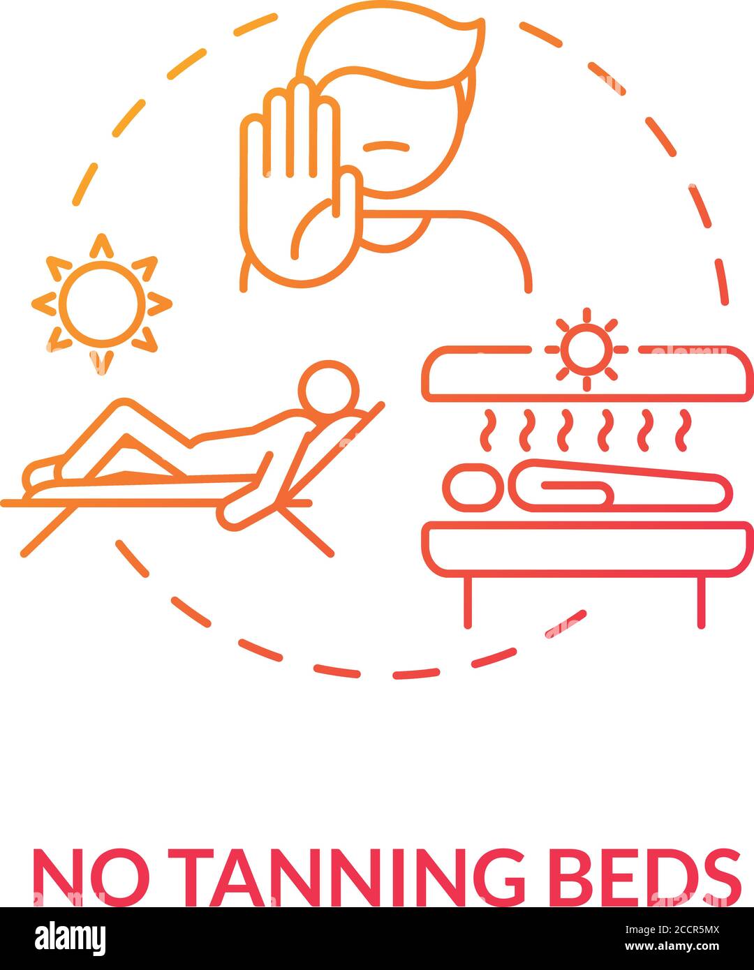 No tanning beds concept icon Stock Vector Image & Art - Alamy