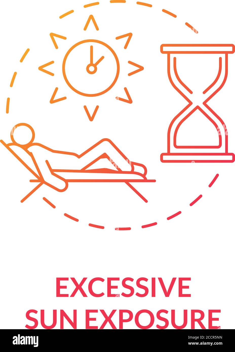 Excessive sun exposure concept icon Stock Vector Image & Art - Alamy