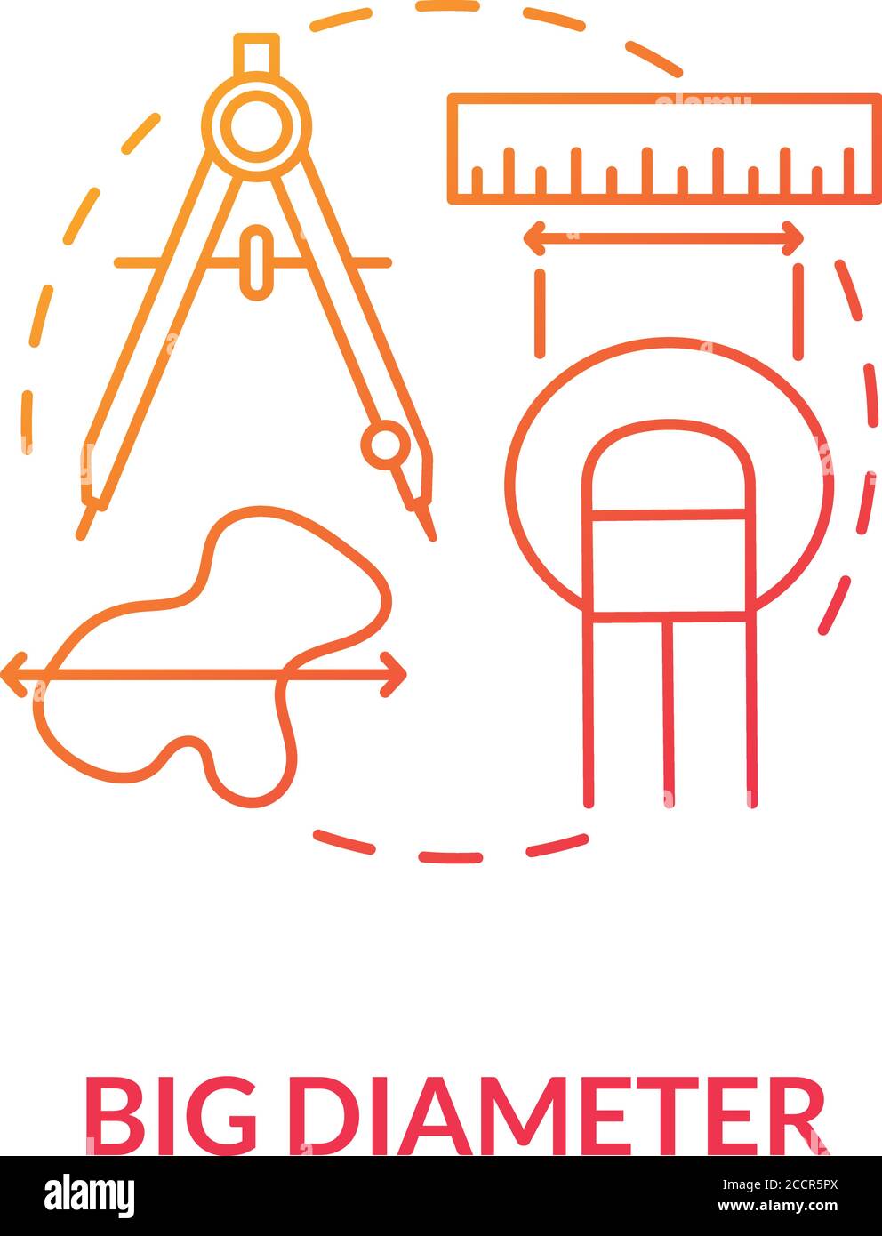 Big diameter concept icon Stock Vector Image & Art - Alamy