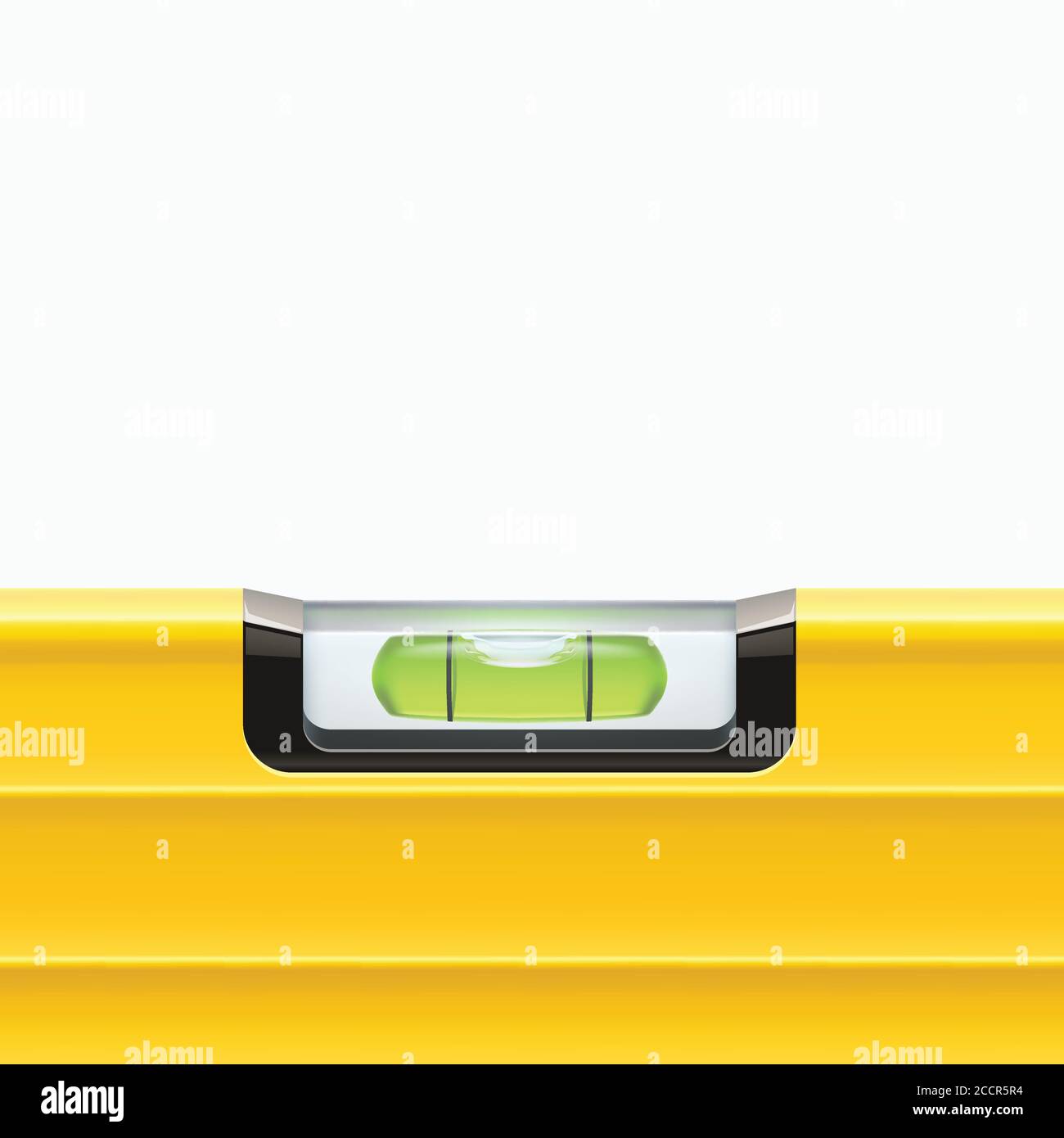 yellow realistic level tool with green bubble Stock Vector Image & Art ...