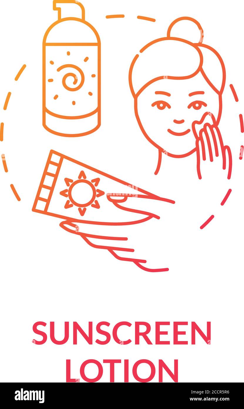 Sunscreen lotion concept icon Stock Vector Image & Art - Alamy