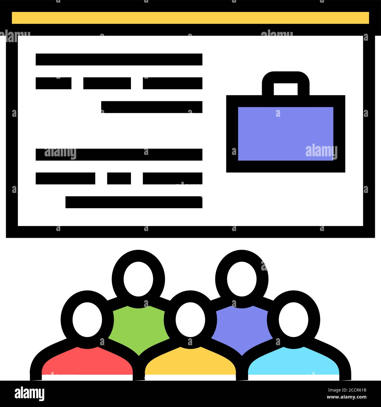 business conference meeting color icon vector illustration Stock Vector ...