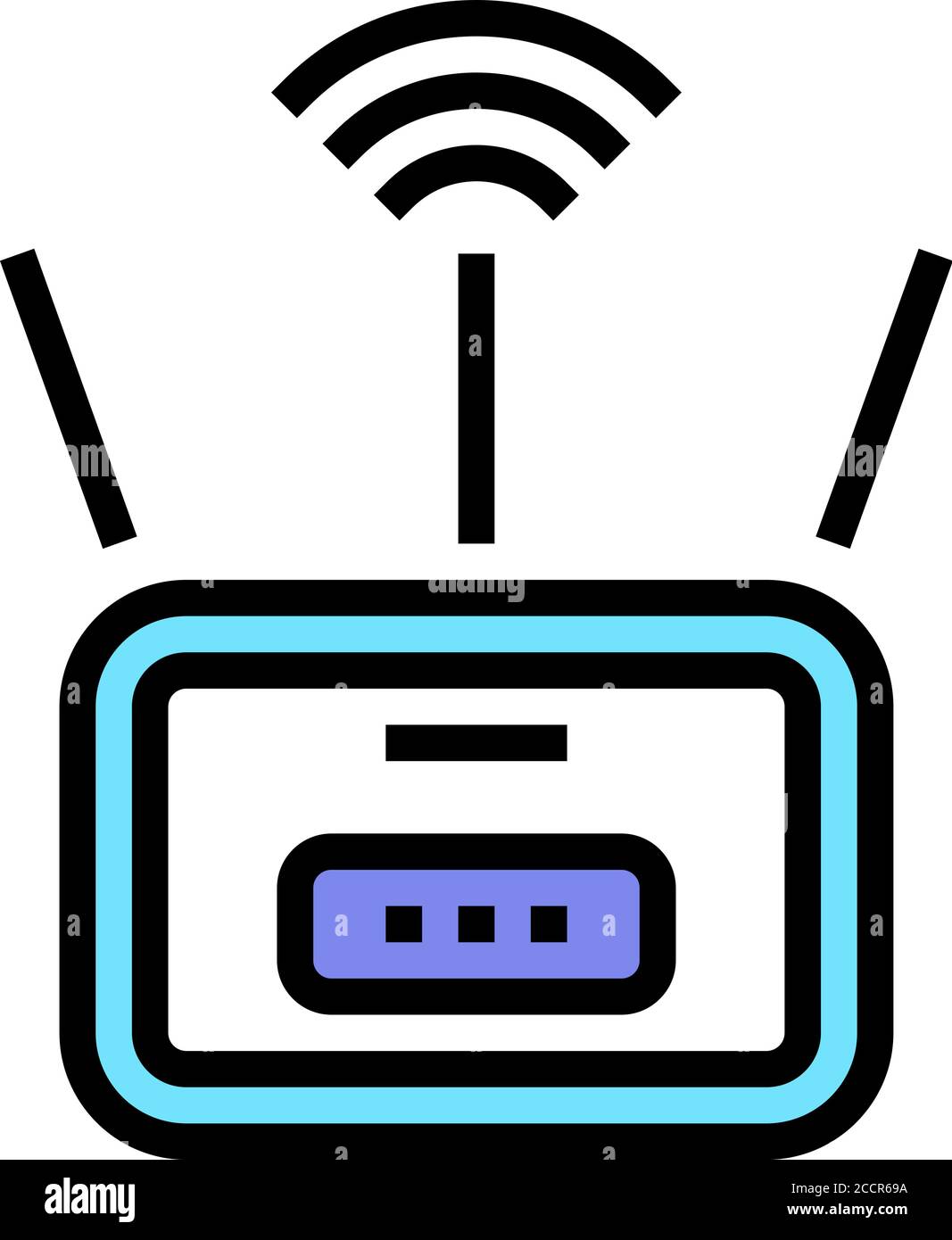 wifi router color icon vector illustration Stock Vector Image & Art - Alamy