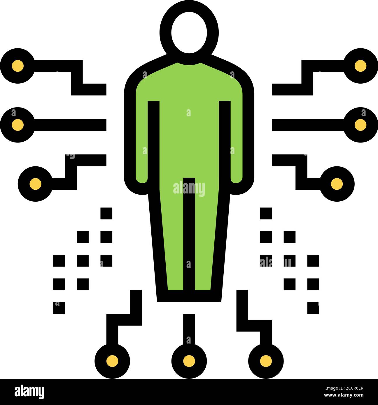 human characteristics color icon vector illustration Stock Vector Image ...