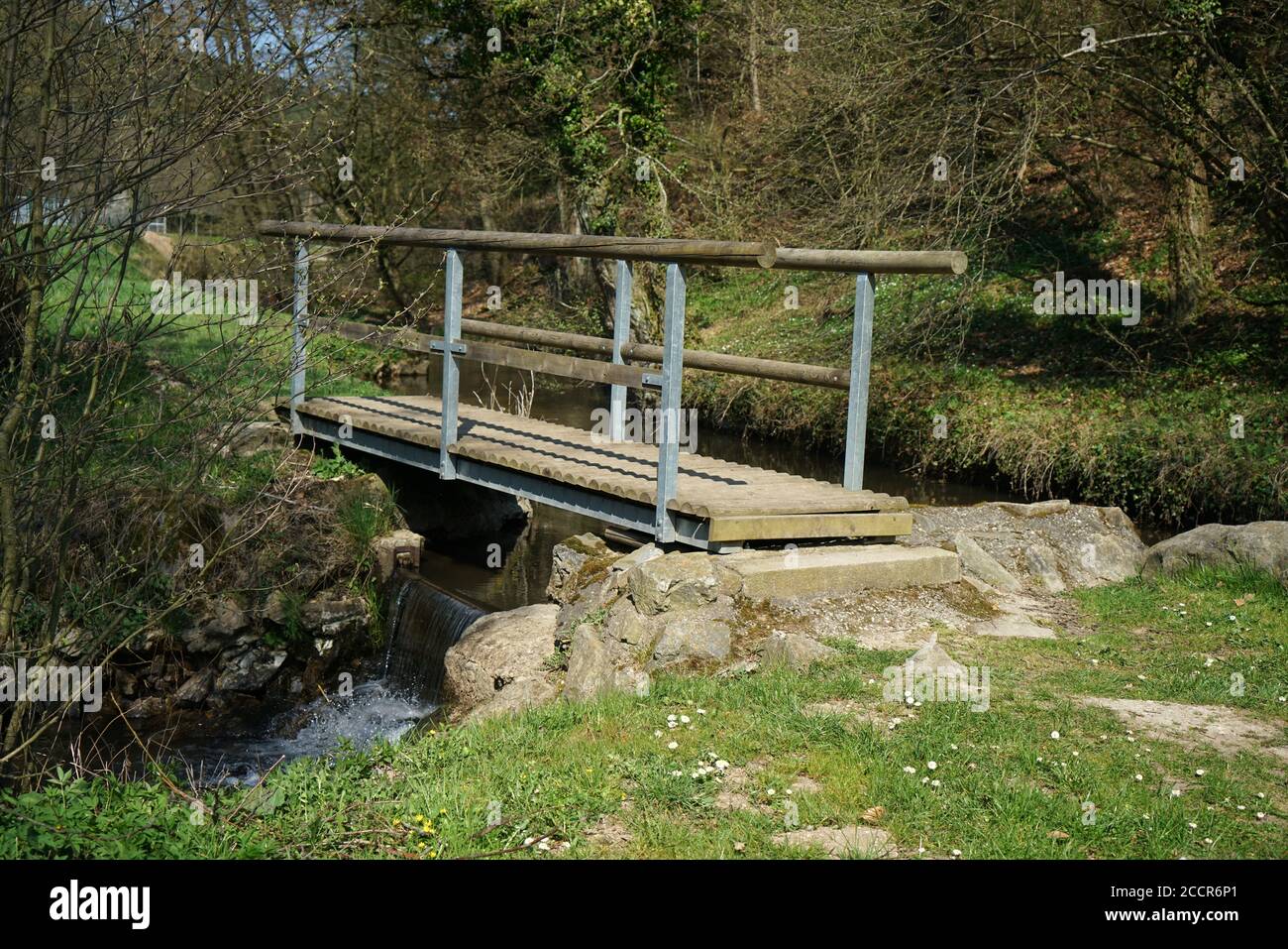 Small bridge above the river in the countryside Stock Photo - Alamy