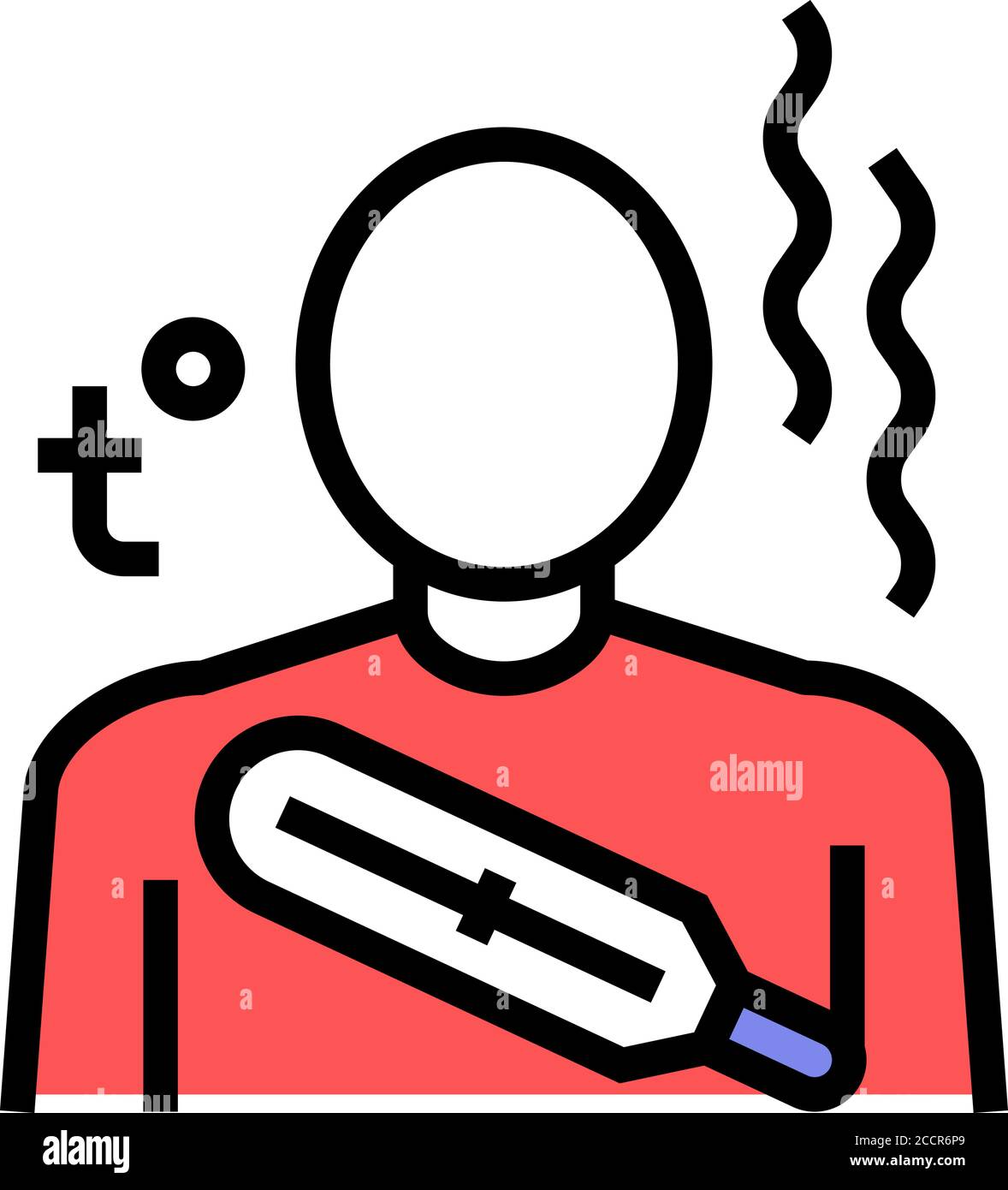 body high temperature color icon vector illustration Stock Vector Image ...