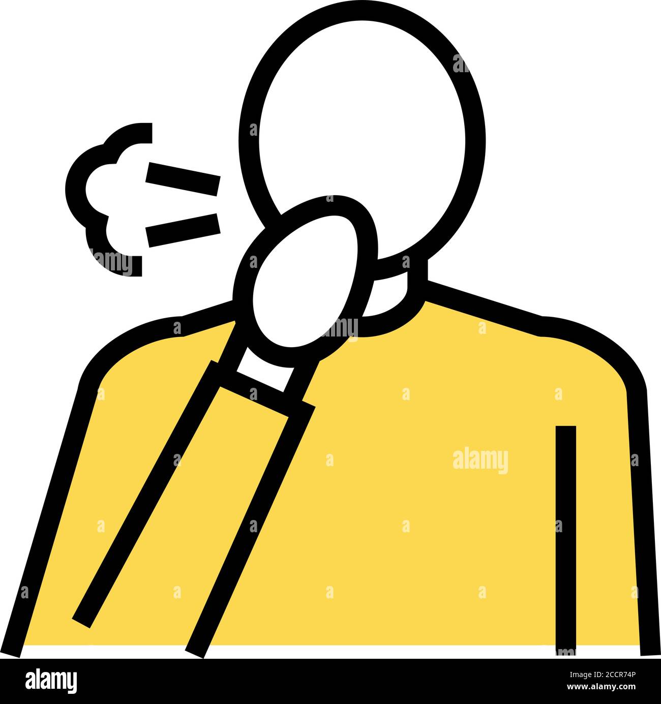 human cough color icon vector illustration Stock Vector Image & Art - Alamy