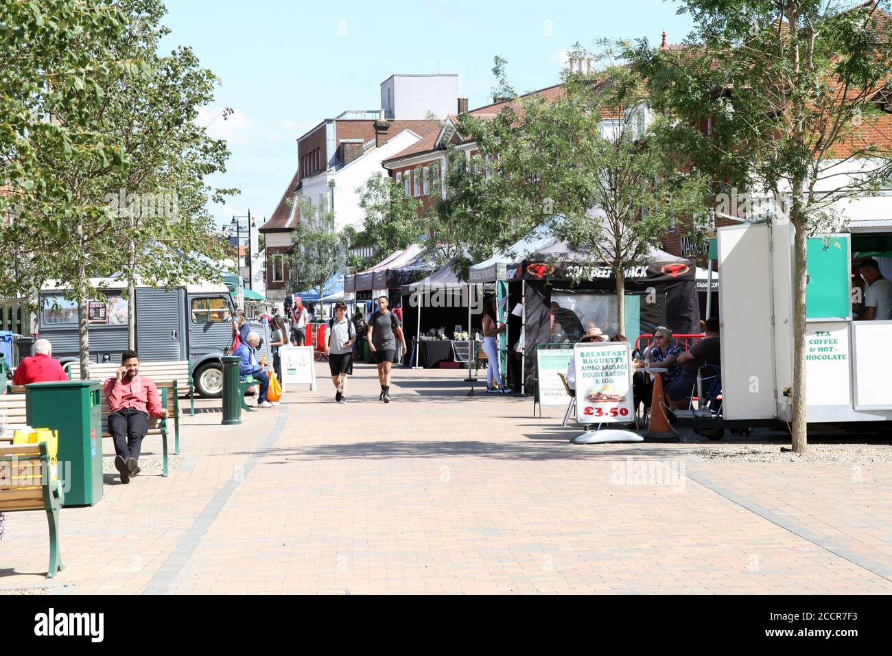Market Day at Epsom Town Centre, Market Square, High Street, Epsom ...