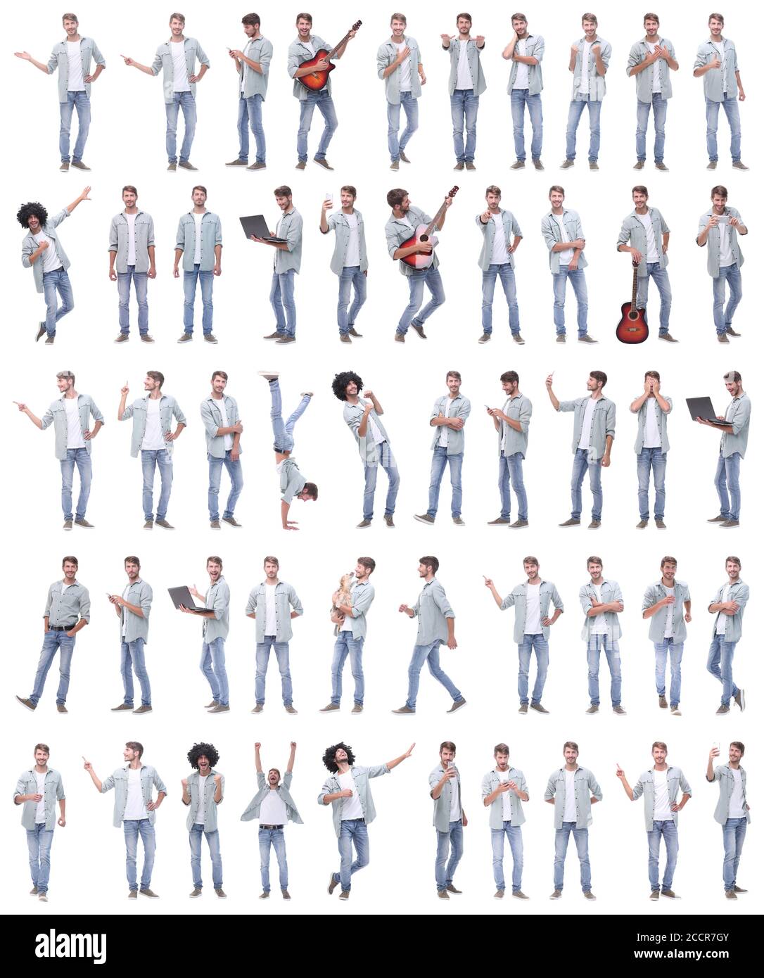 collage of photos of modern stylish guy Stock Photo - Alamy