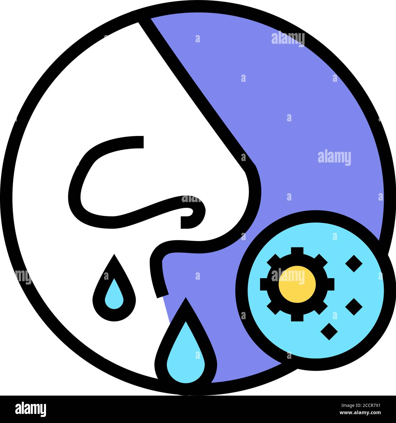 running nose color icon vector illustration Stock Vector Image & Art ...