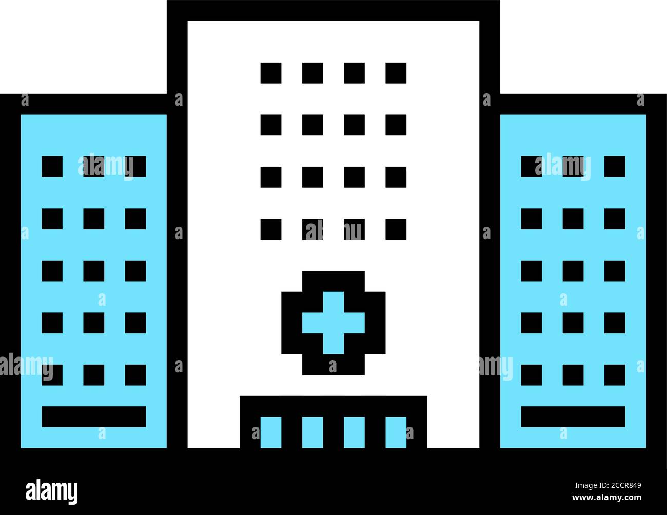 hospital clinic building color icon vector illustration Stock Vector ...