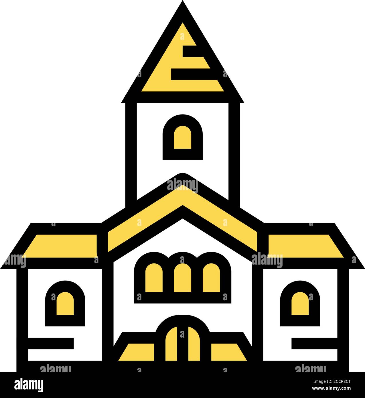 church building color icon vector illustration Stock Vector Image & Art ...
