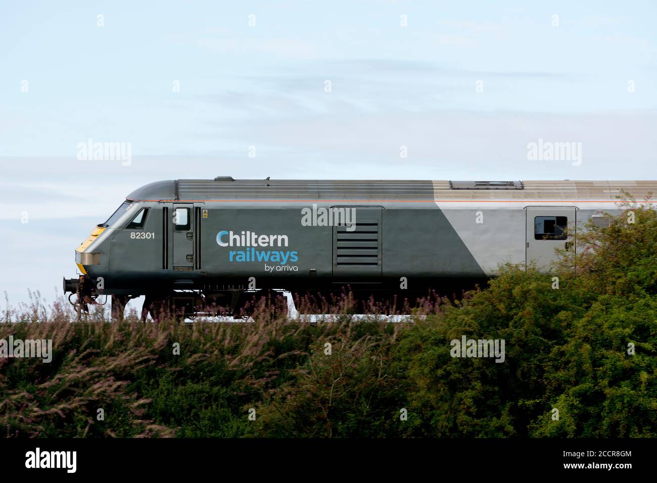 A Chiltern Railways Mainline train, side view, warwickshire, UK Stock ...