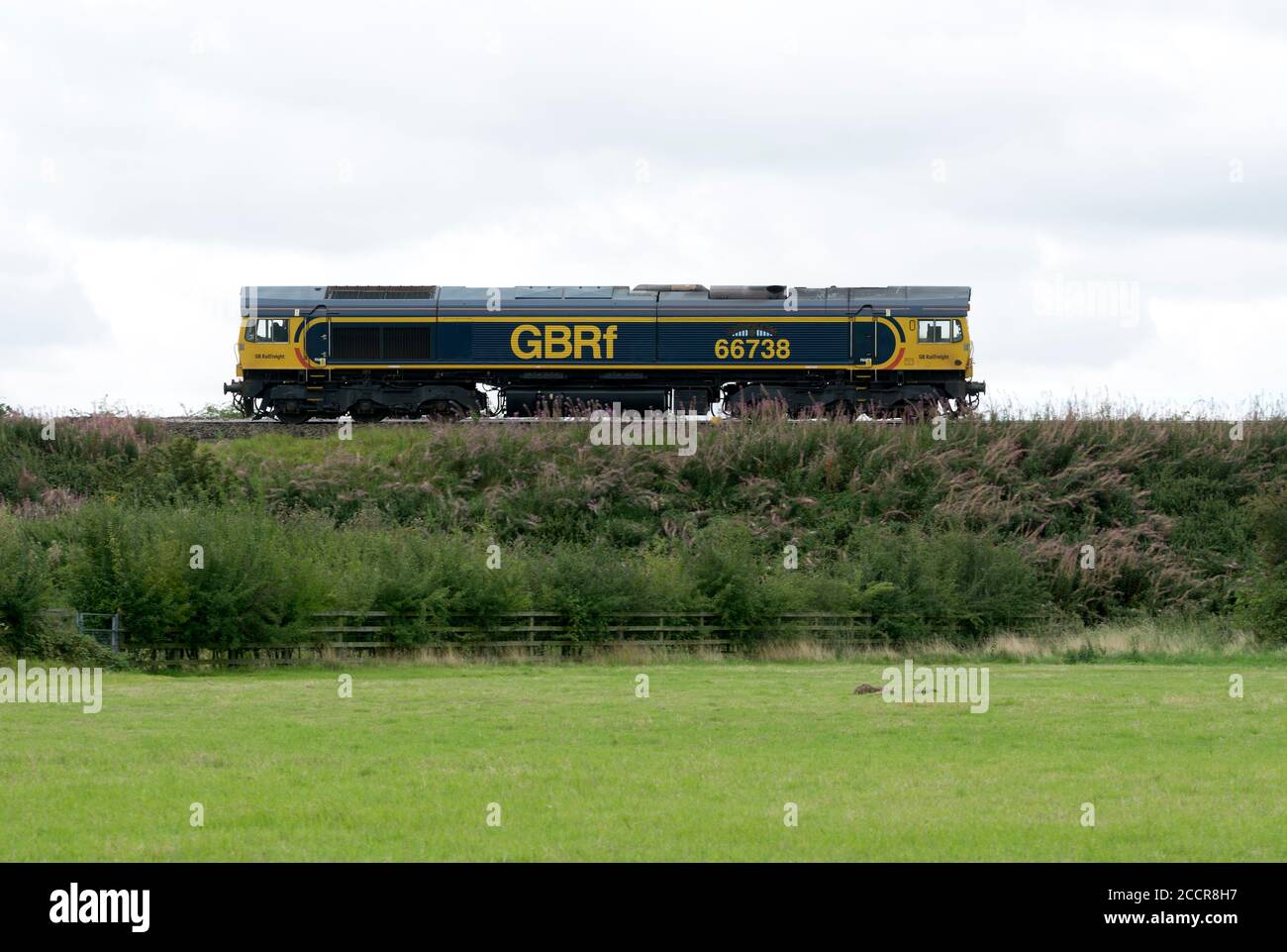 GBRf class 66 diesel locomotive No. 66738 "Huddersfield Town ...