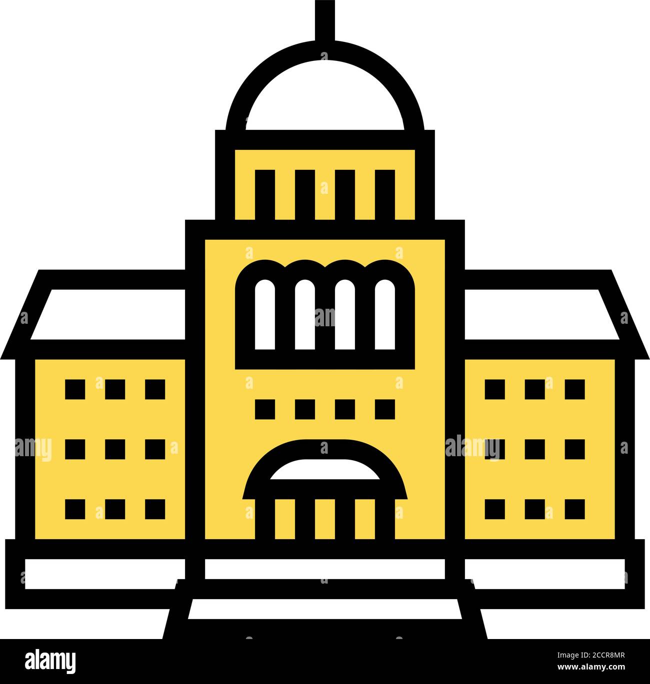 courthouse building color icon vector illustration Stock Vector Image ...