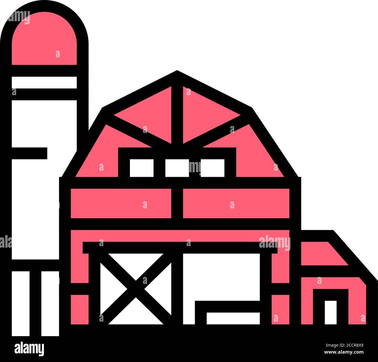 farm building color icon vector illustration Stock Vector Image & Art ...