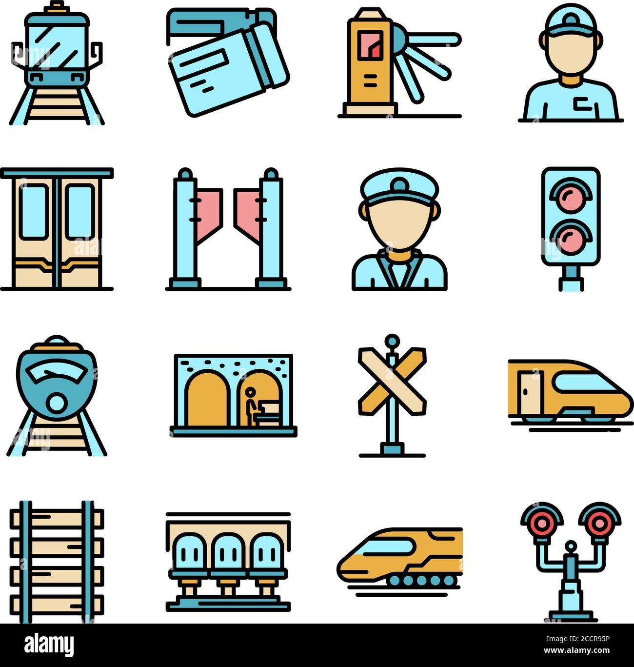 Electric train driver icons set vector flat Stock Vector Image & Art ...