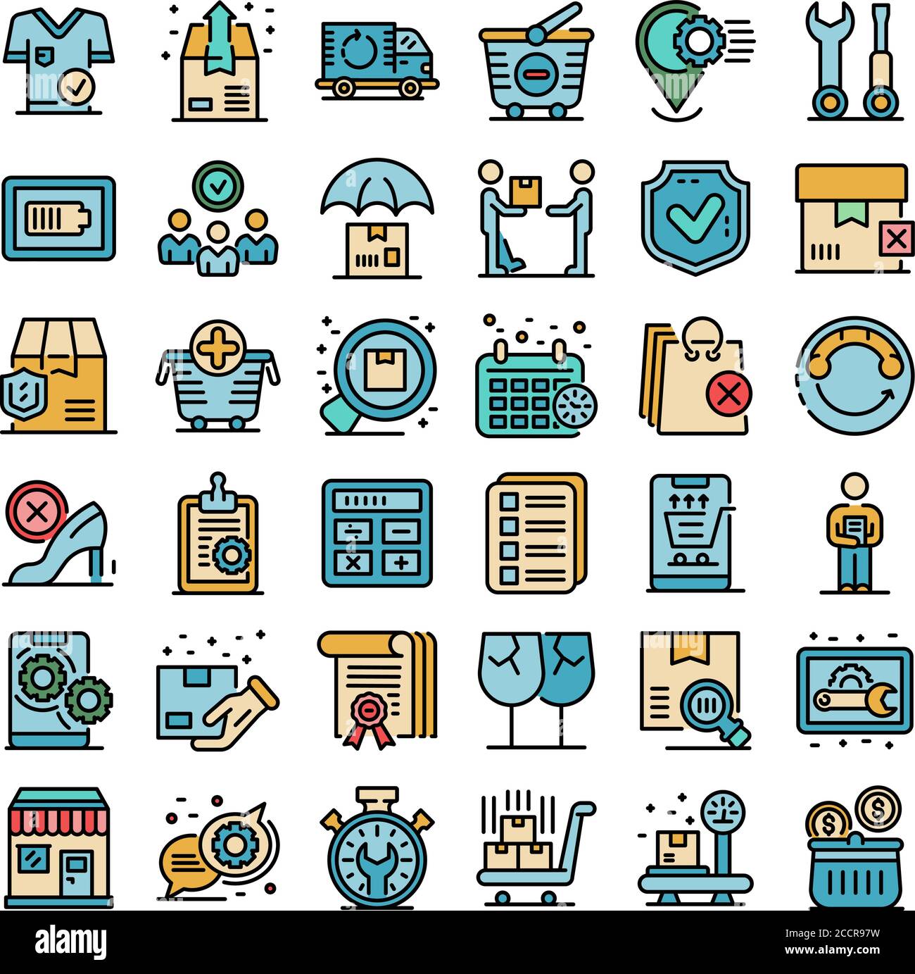 After sales service icons set vector flat Stock Vector Image & Art - Alamy