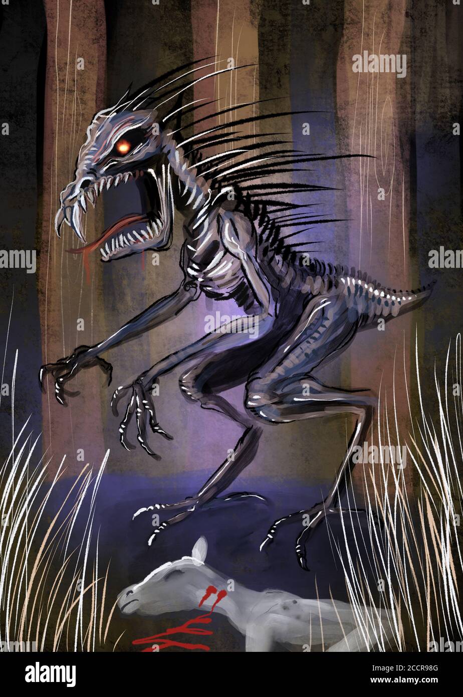 Chupacabra drawing hi-res stock photography and images - Alamy