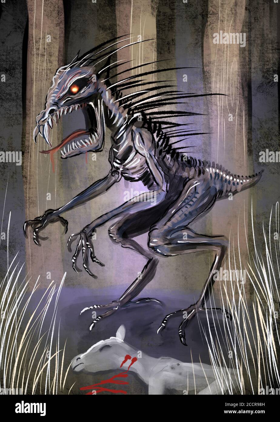 Chupacabra drawing hi-res stock photography and images - Alamy