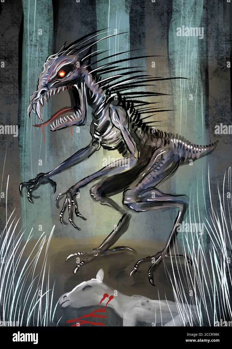 Chupacabra drawing hi-res stock photography and images - Alamy