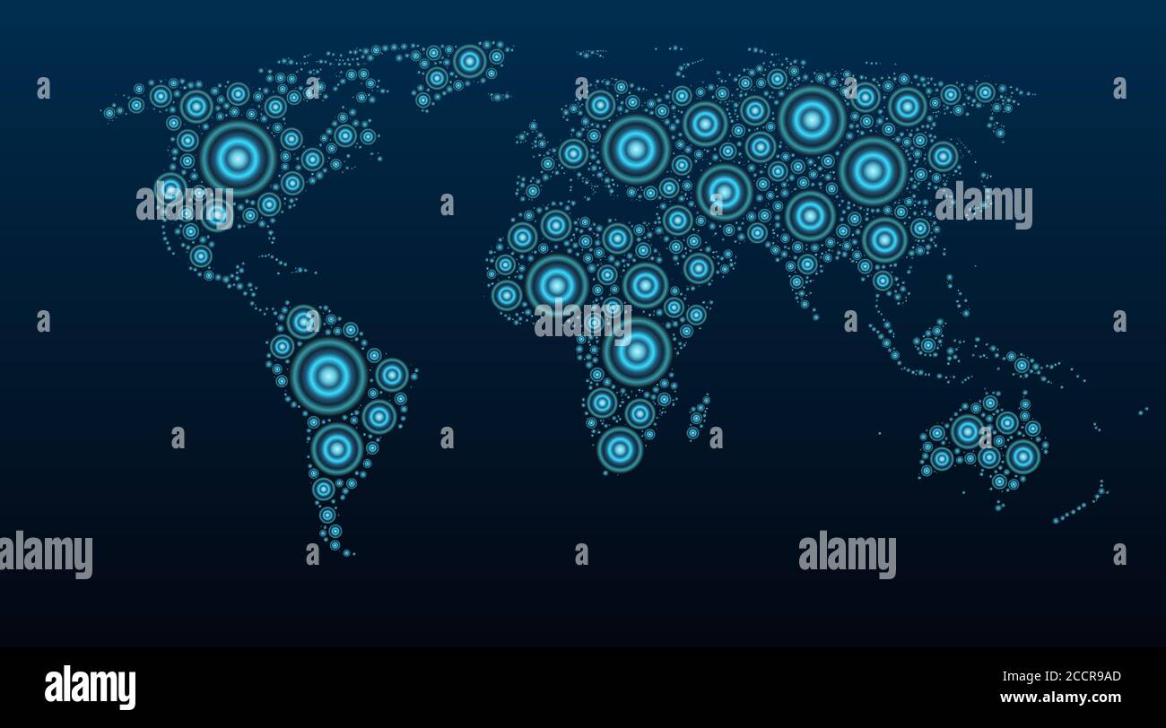 Abstract world map from concentric circles Stock Vector Image & Art - Alamy