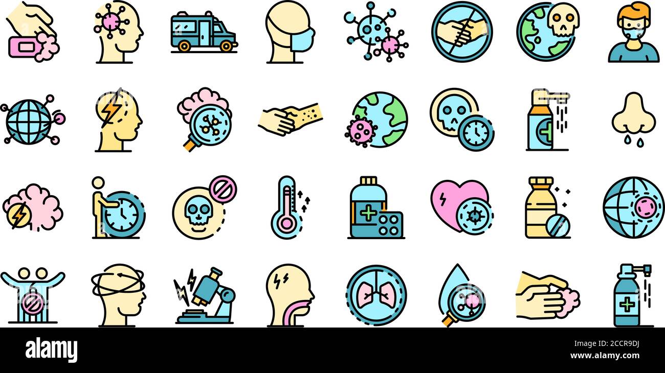 Black line stop virus bacteria Stock Vector Images - Alamy