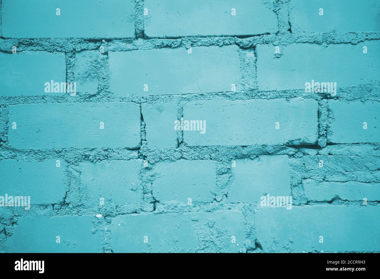 Cyan brick pattern wallpaper hi-res stock photography and images - Alamy