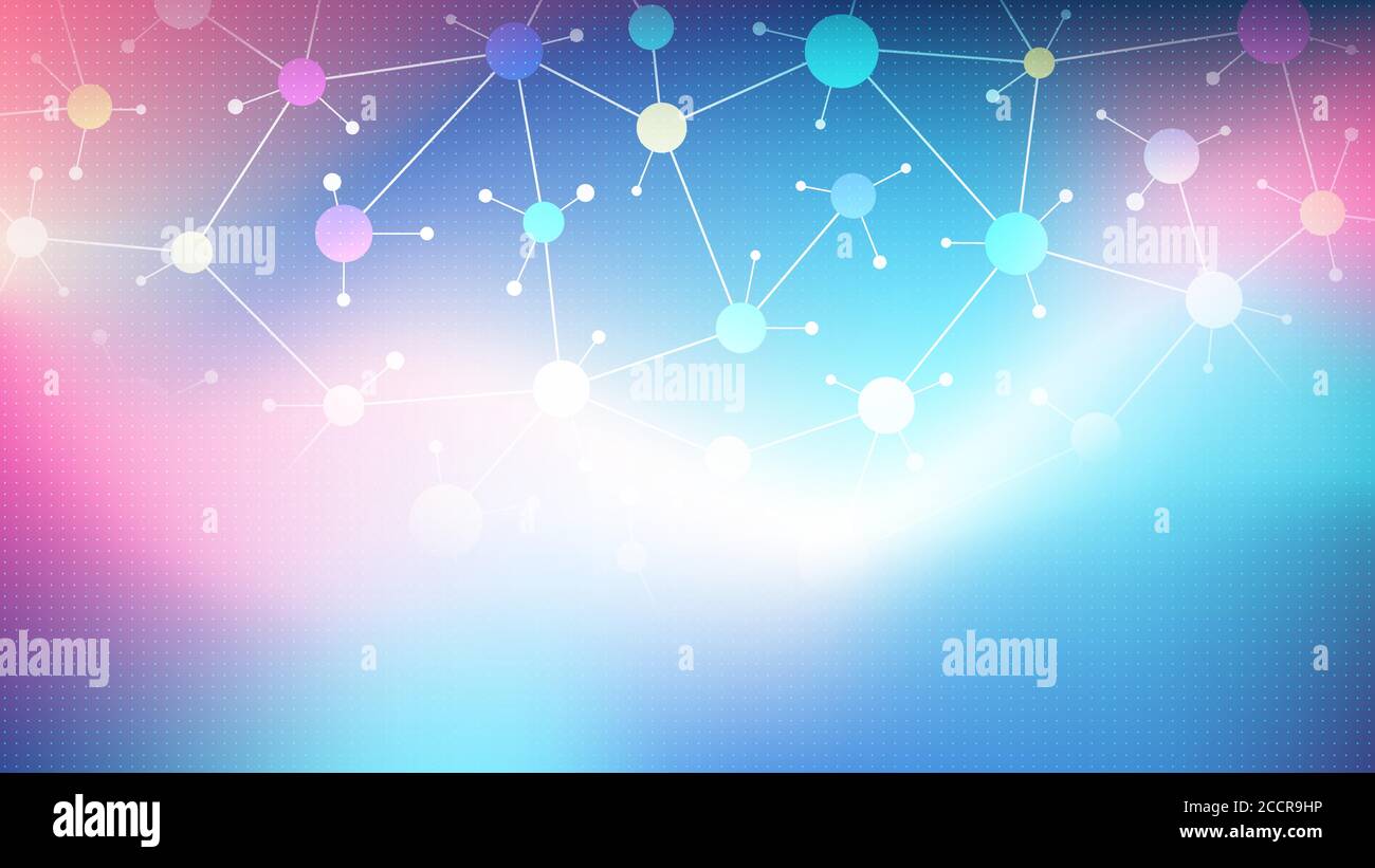 Communication social network on a colored light background, abstract ...