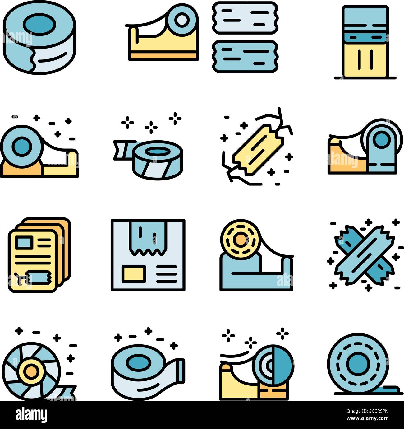 Scotch tape icons set vector flat Stock Vector Image & Art - Alamy