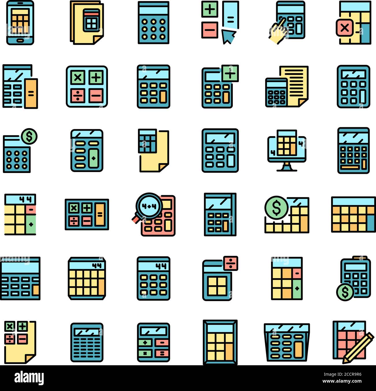 Calculator icons set vector flat Stock Vector Image & Art - Alamy