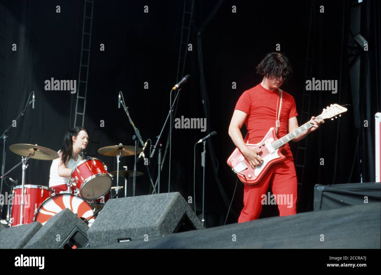The White Stripes at the Reading Festival 2002, Reading, Berkshire ...