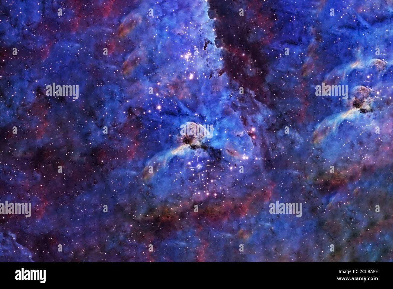 Blue galaxy with stars. Elements of this image were furnished by NASA ...