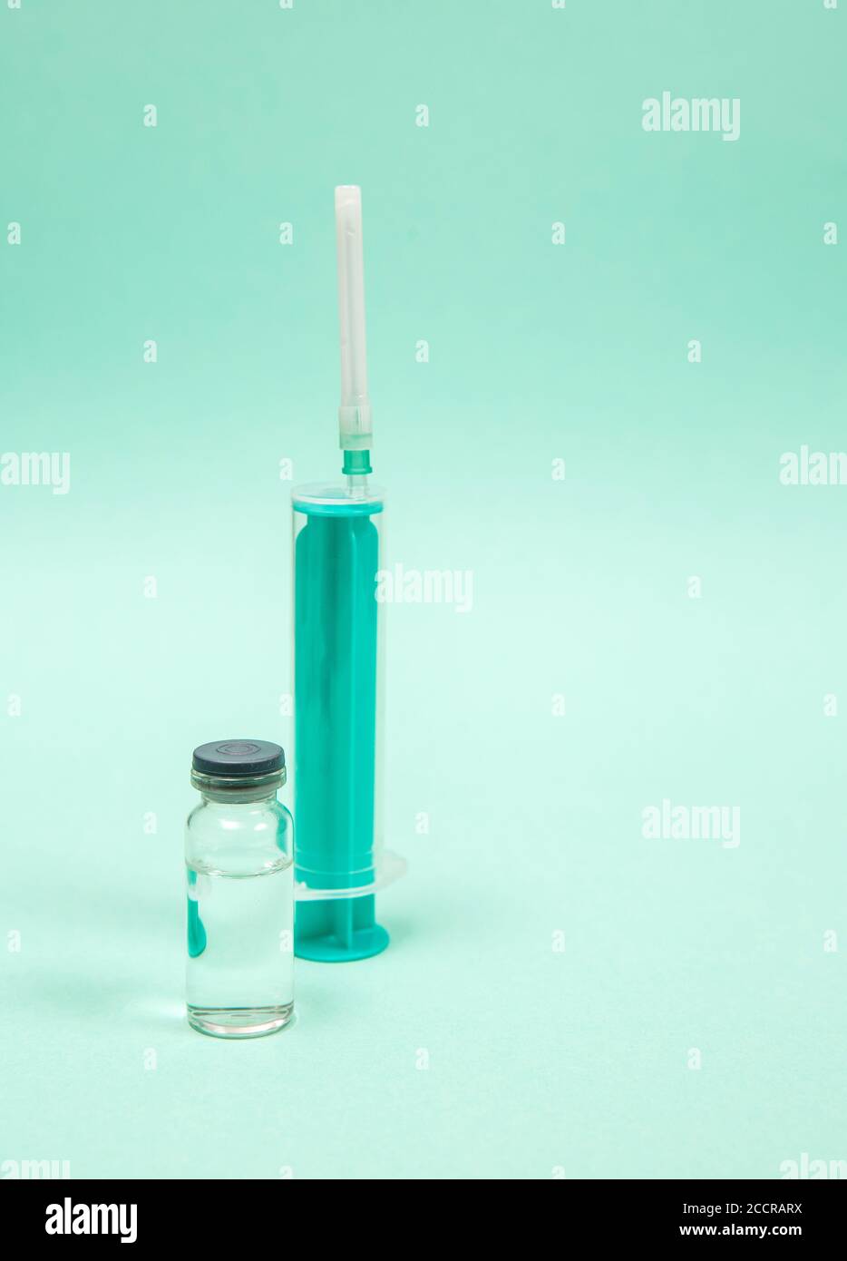 Medical Vaccine vial hypodermic injection treatment disease care Stock ...