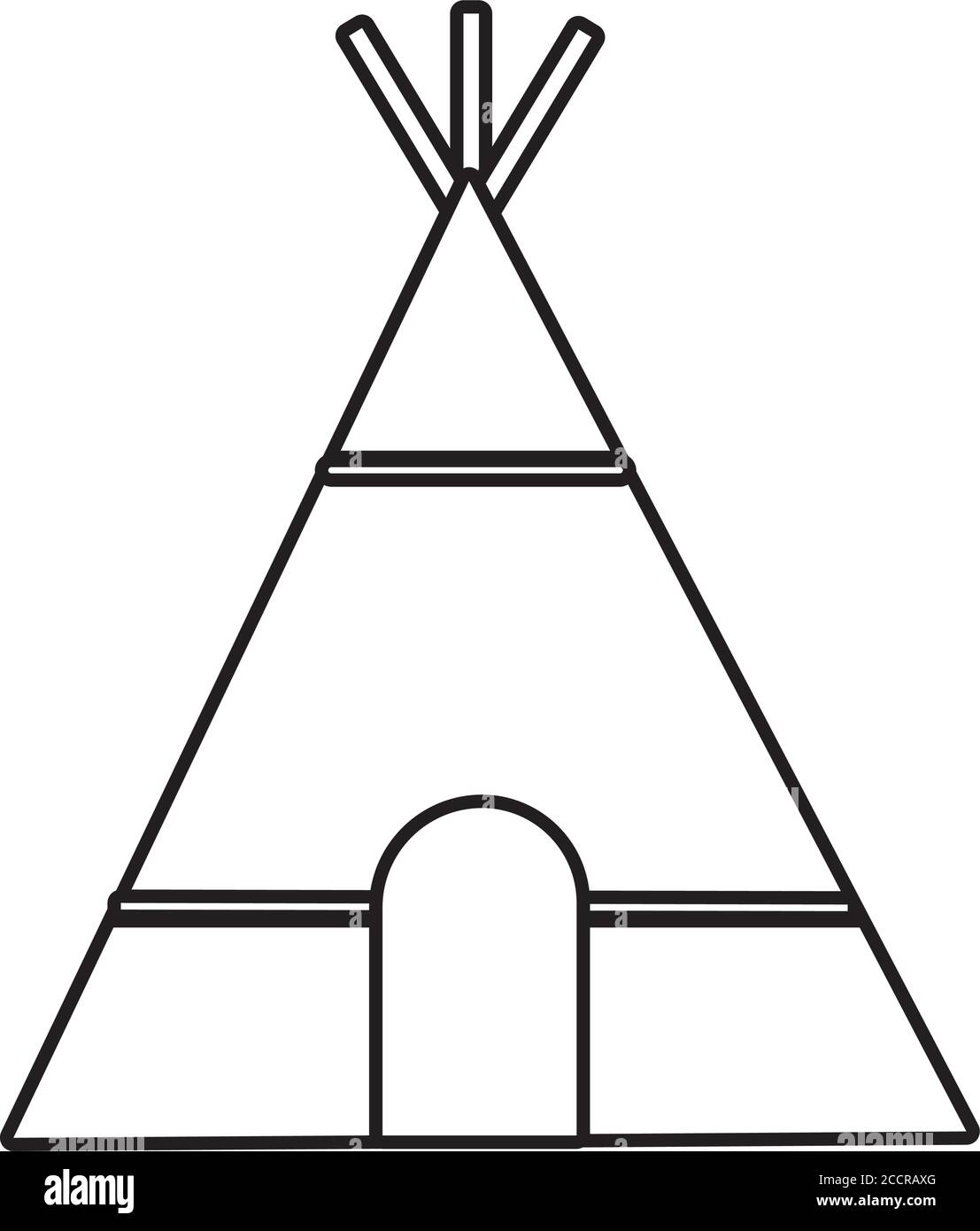 native american hut line style icon vector illustration design Stock ...