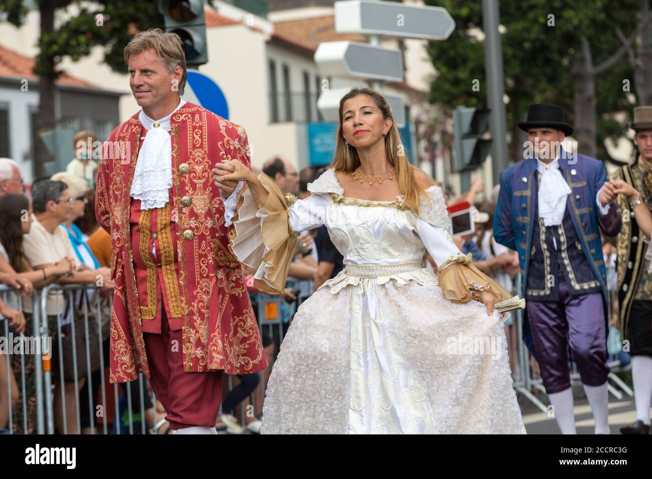 FUNCHAL, MADEIRA, PORTUGAL - SEPTEMBER 4, 2016: Group of people in ...
