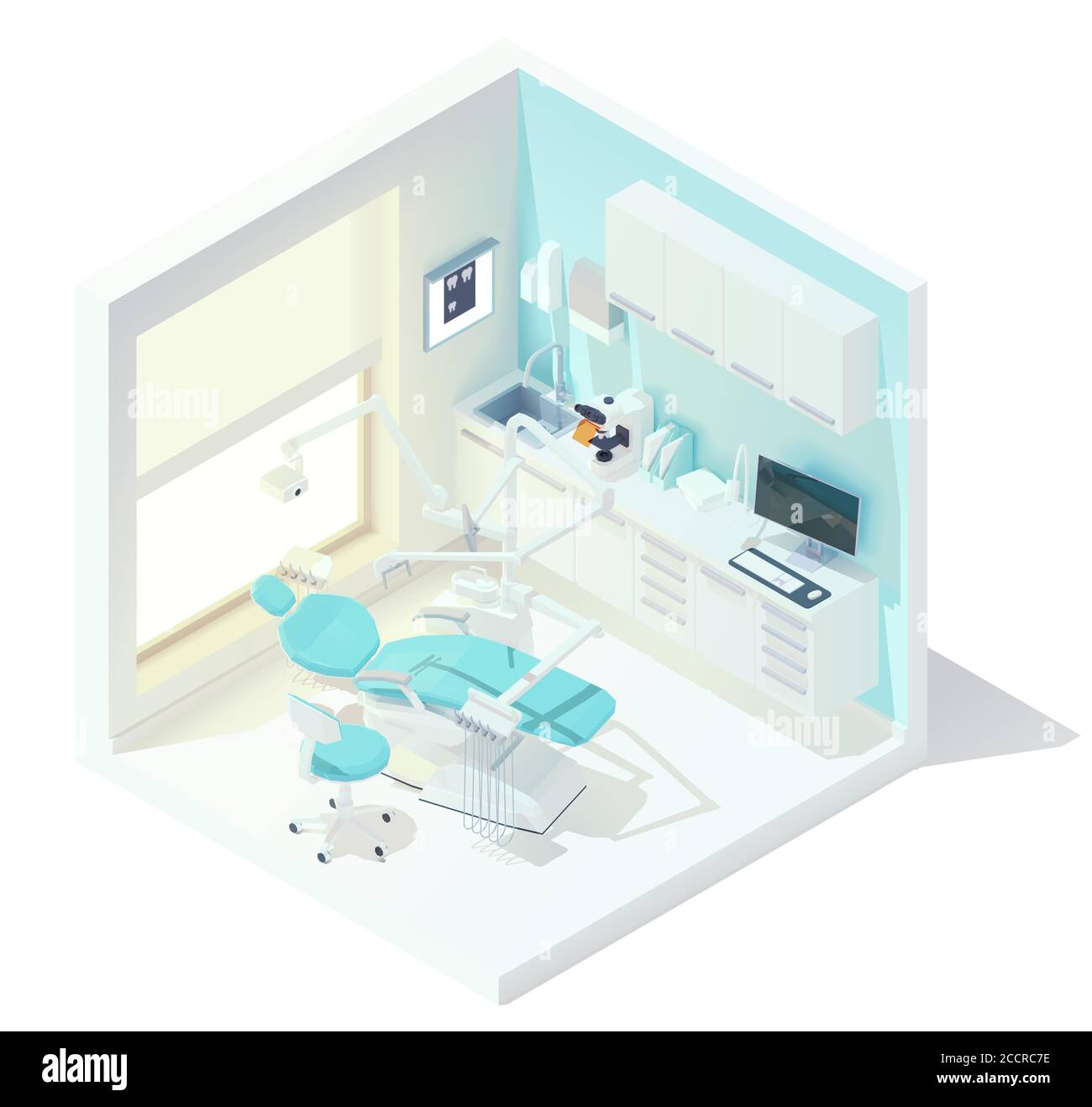 Vector isometric low poly dental office Stock Vector Image & Art - Alamy