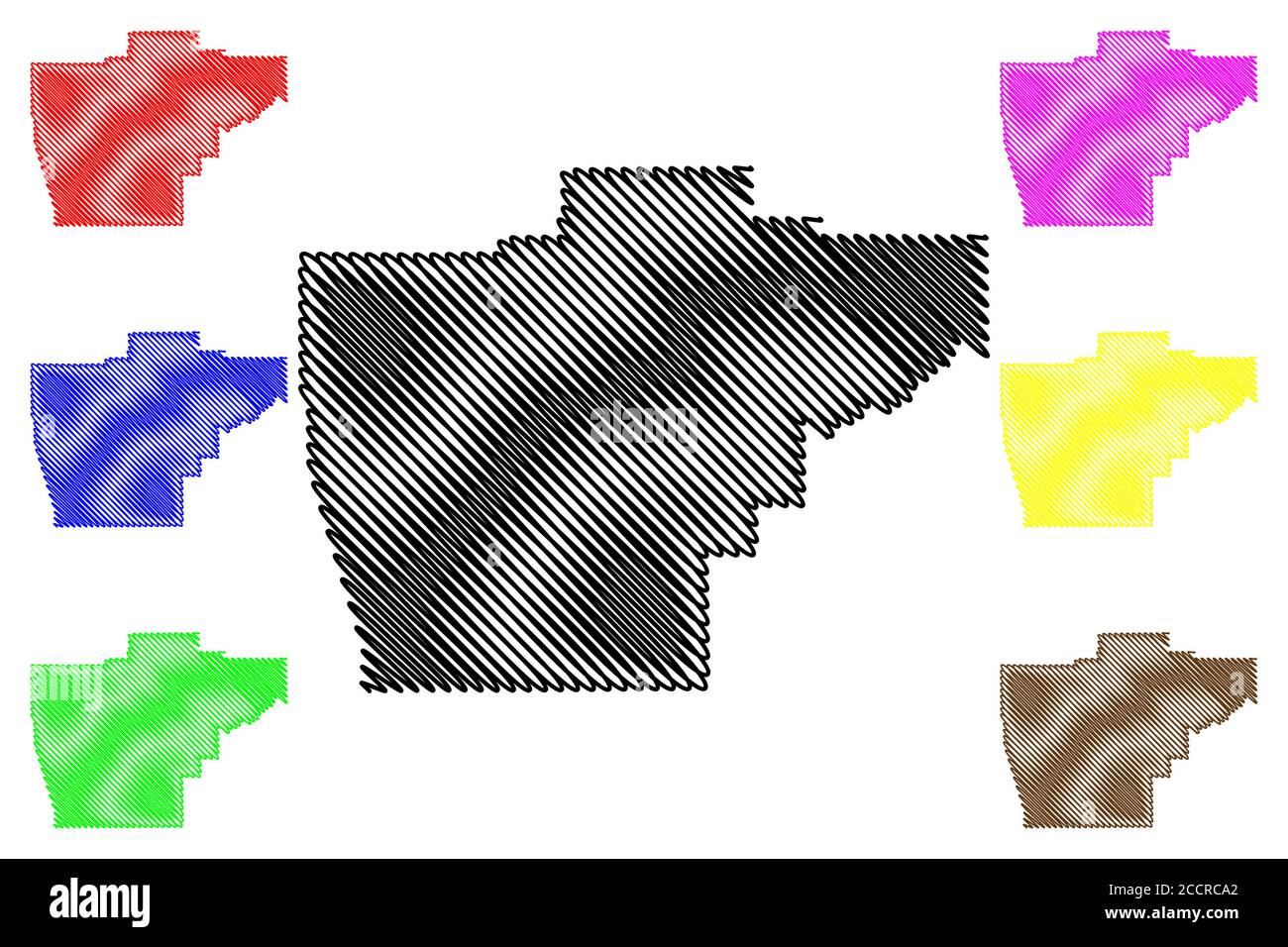 Vector map of sangamon hi-res stock photography and images - Alamy