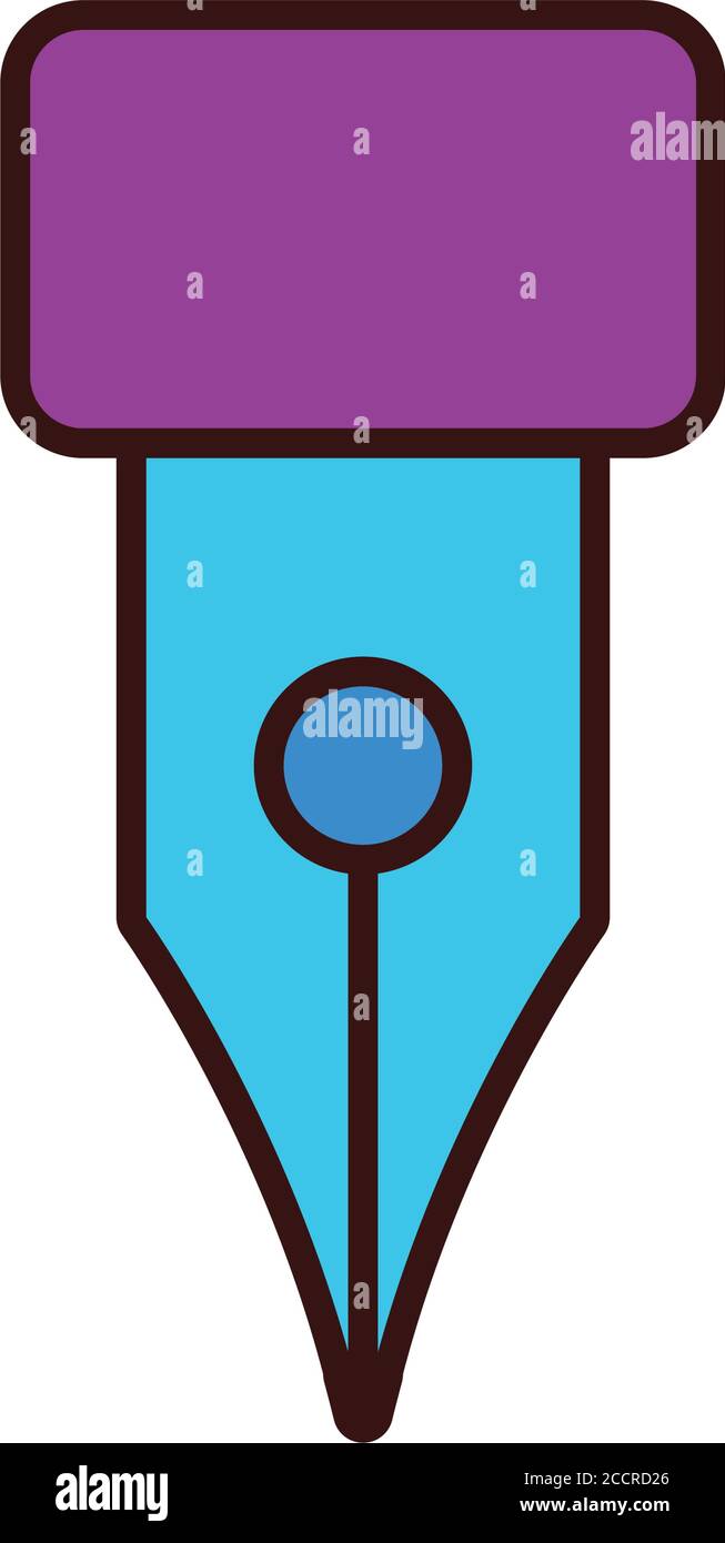 pen point line and fill style icon vector illustration design Stock ...