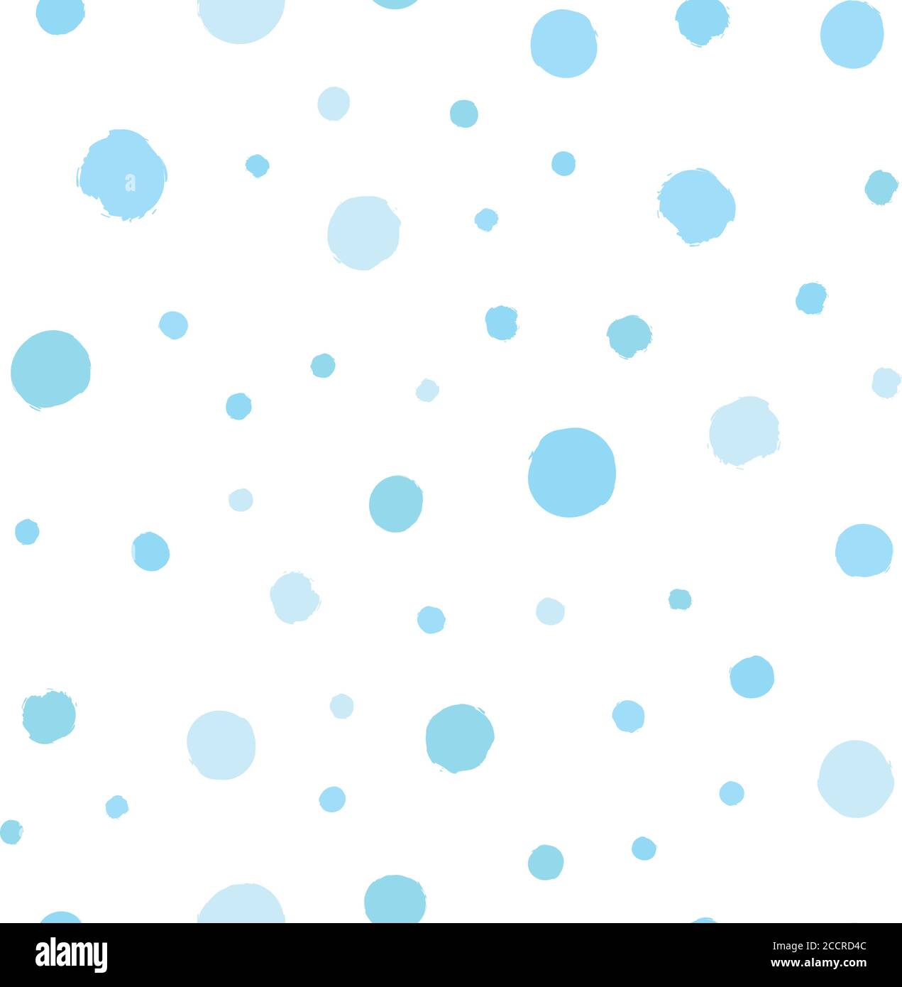 Snowfall pattern of blue scattered brush dots. Seamless background ...