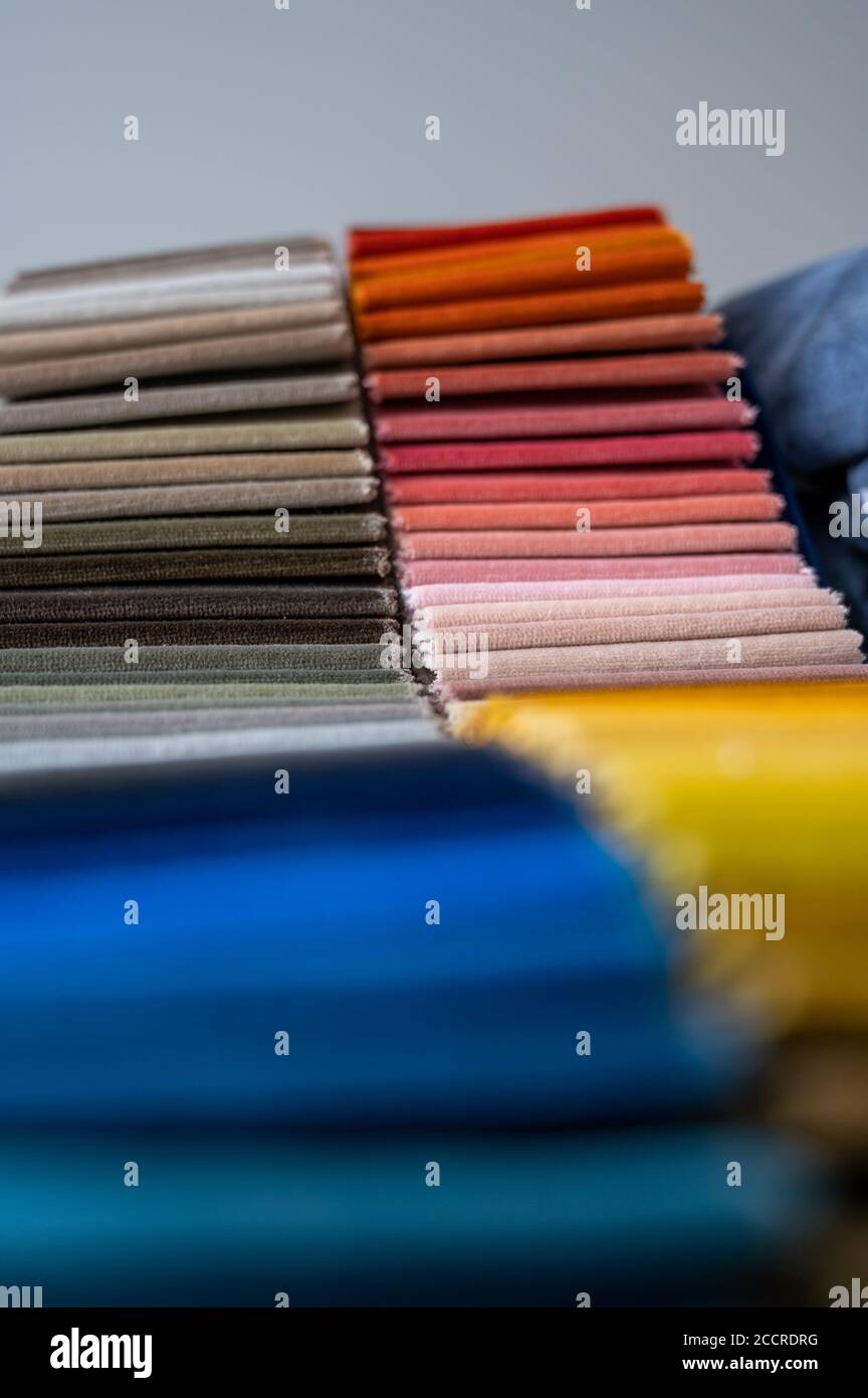 Fabric sample on a table hi-res stock photography and images - Alamy