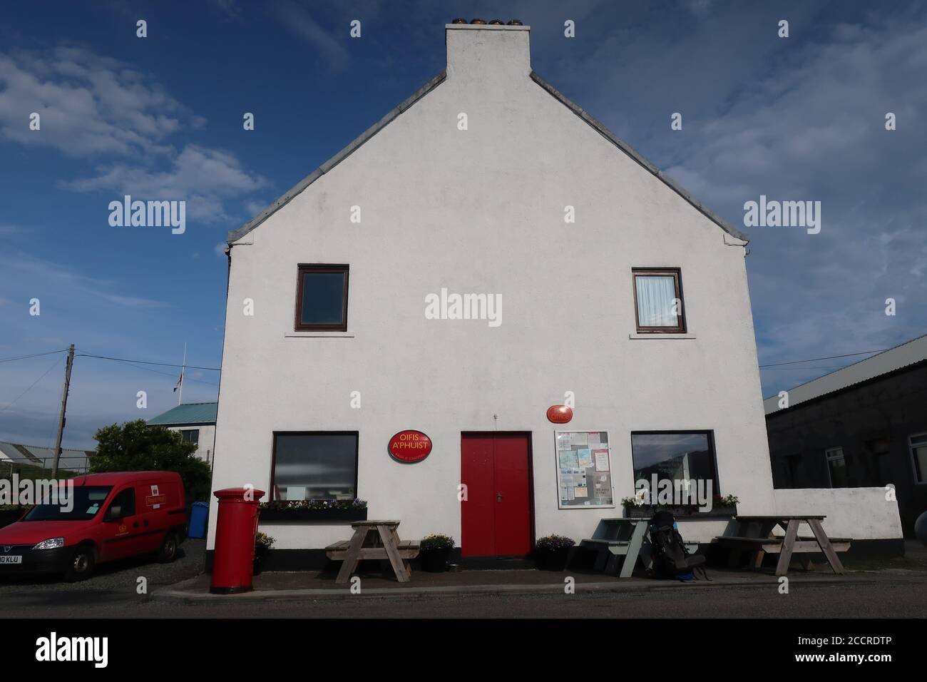 post office. The Hebridean Way. Outer Hebrides. Highlands. Scotland. UK ...