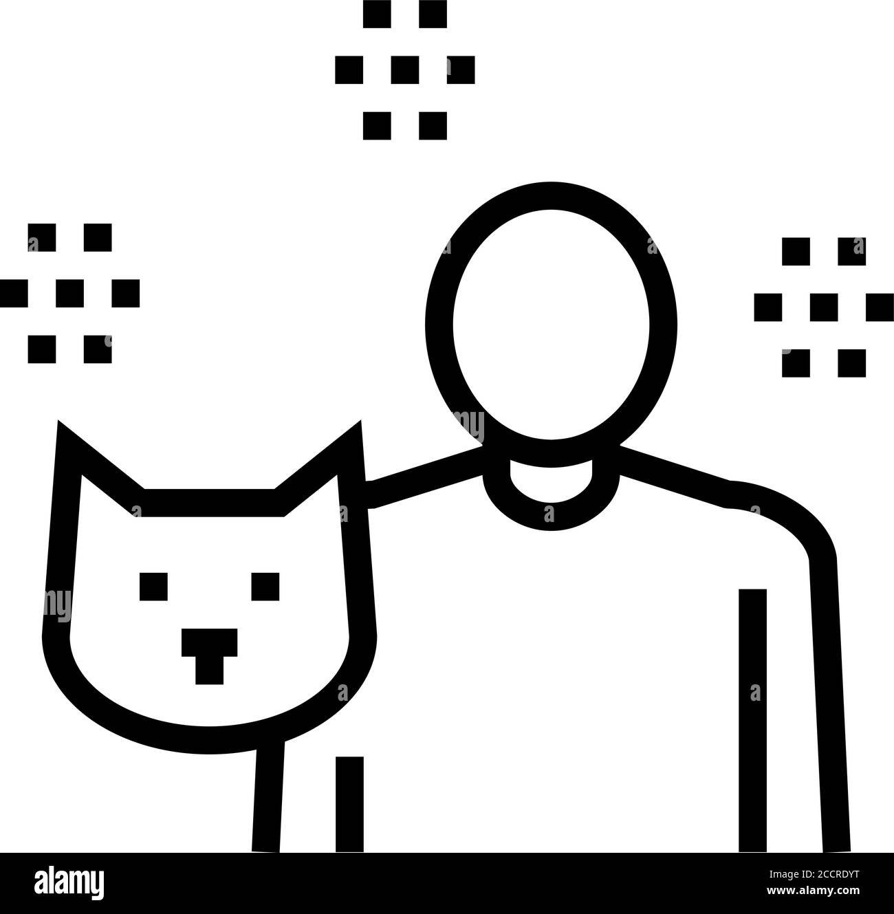 cat owner line icon vector illustration Stock Vector Image & Art - Alamy