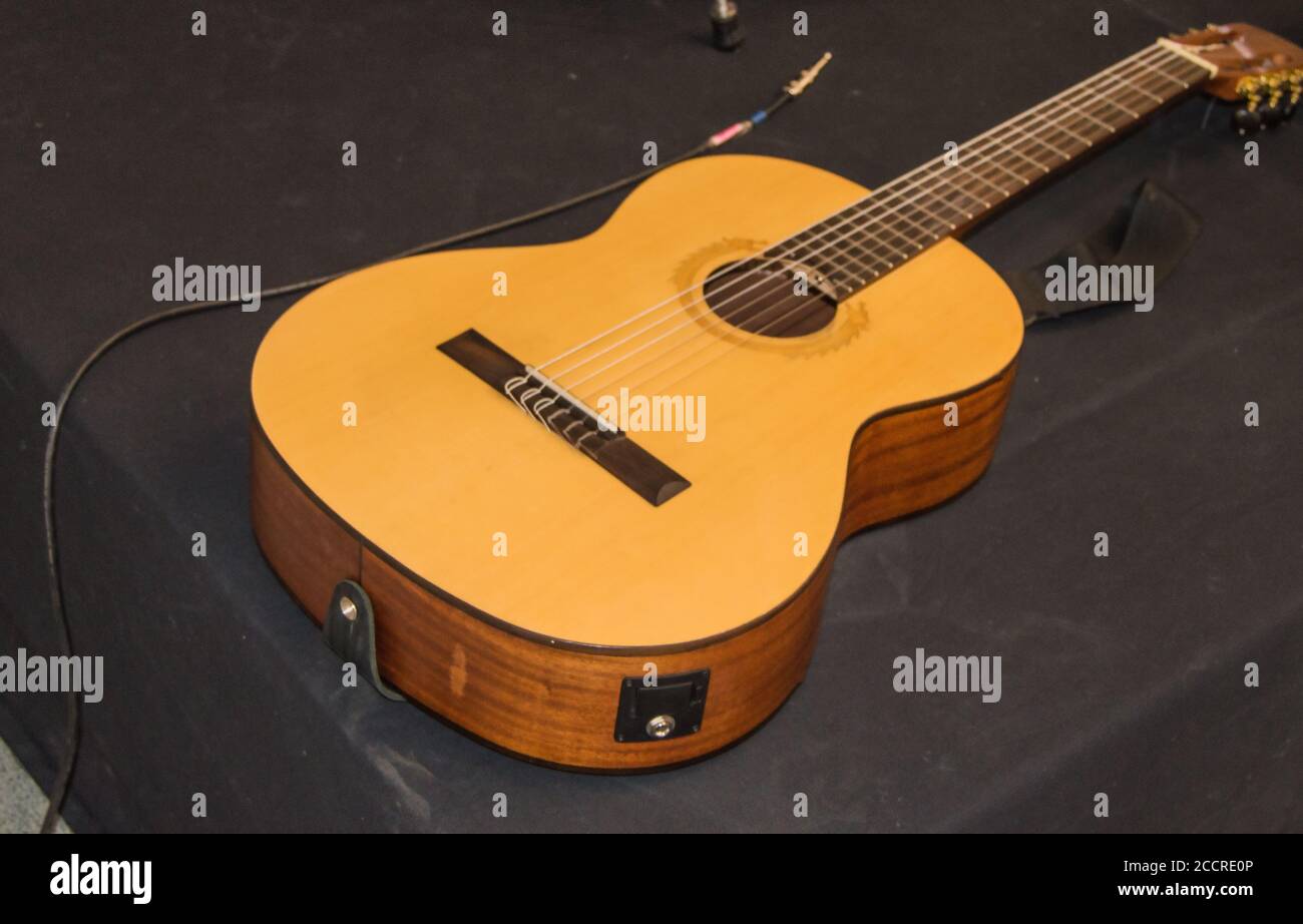 Guitar stand on floor hi-res stock photography and images - Alamy