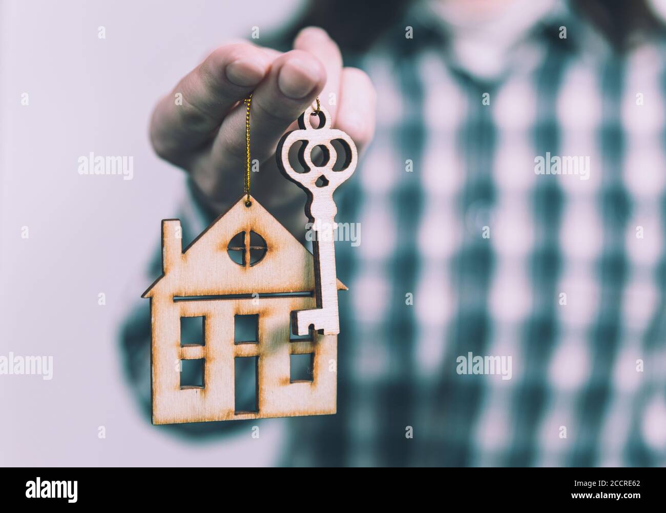 Symbol of the house with key Stock Photo - Alamy