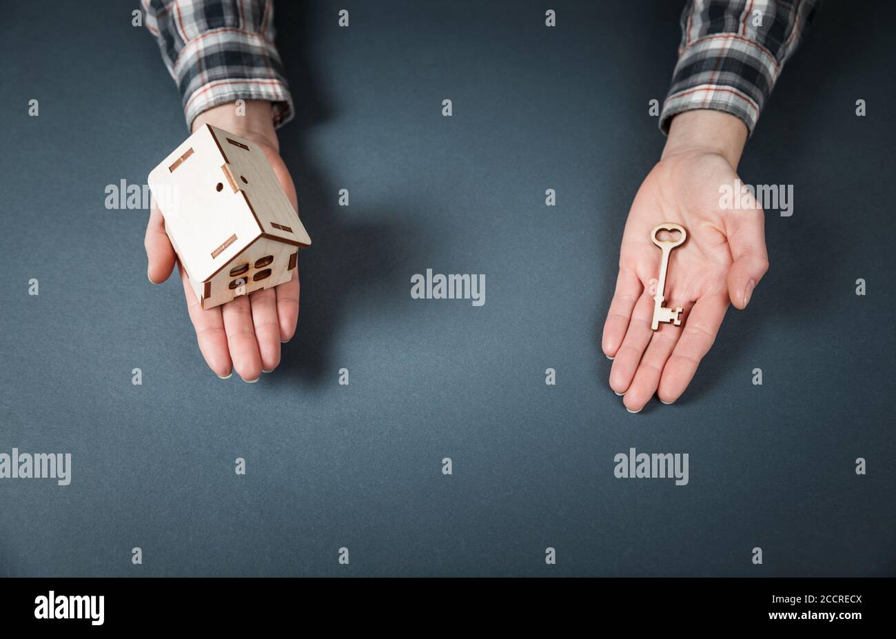 Symbol of the house with key Stock Photo - Alamy