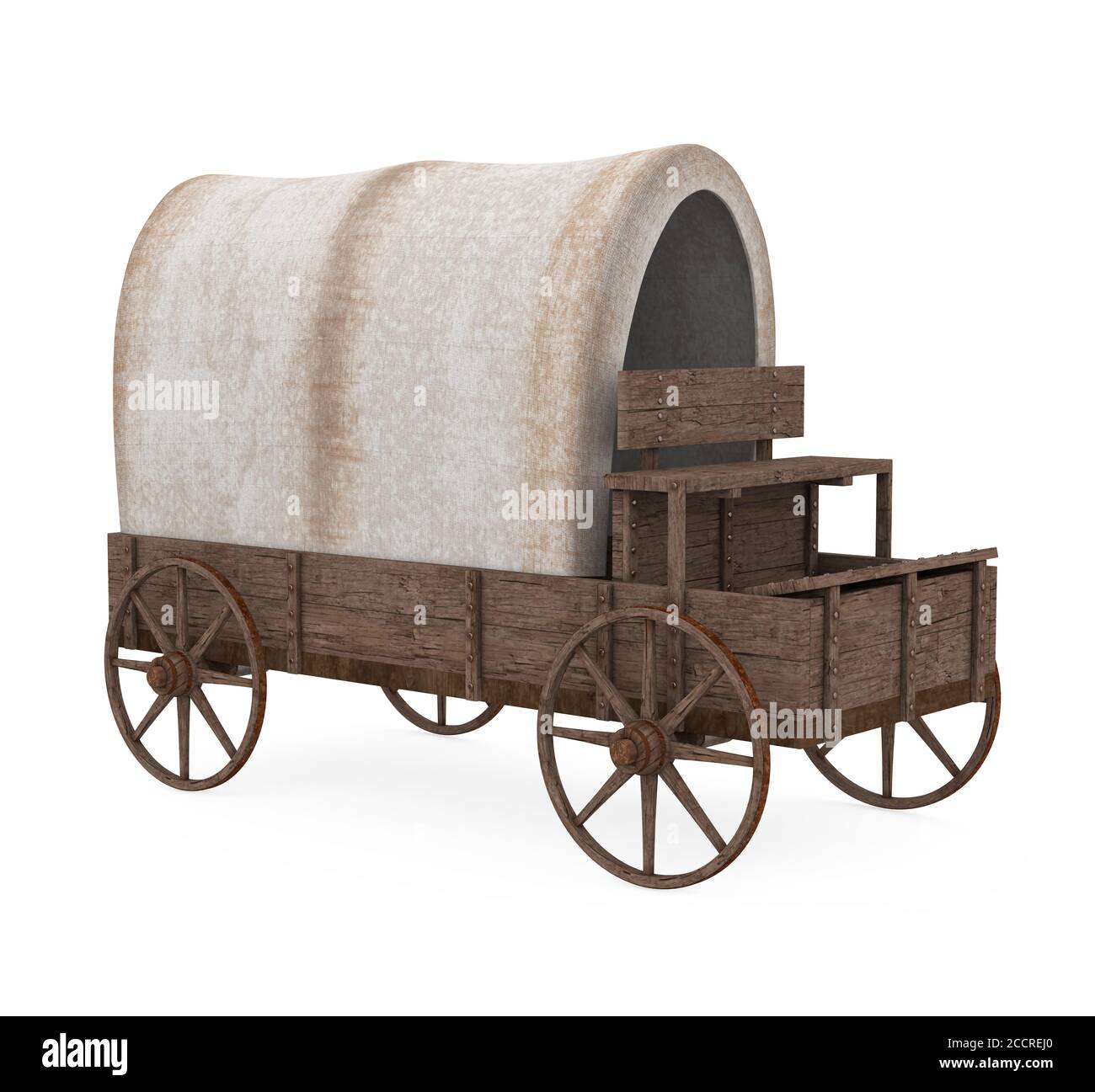 Covered Wagon Isolated Stock Photo - Alamy