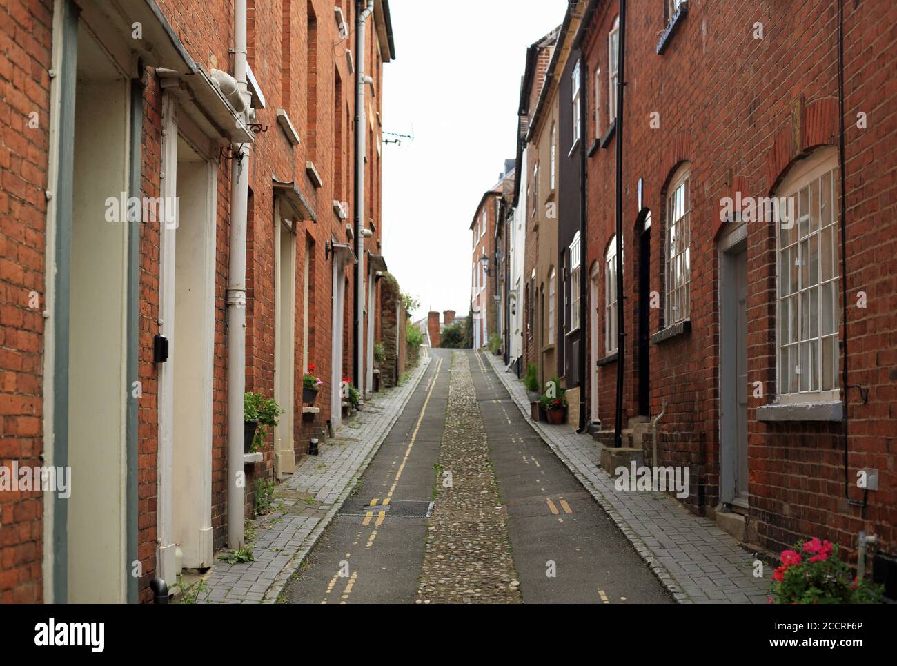 View up Upper Linney, Ludlow, Shropshire, England, UK Stock Photo - Alamy