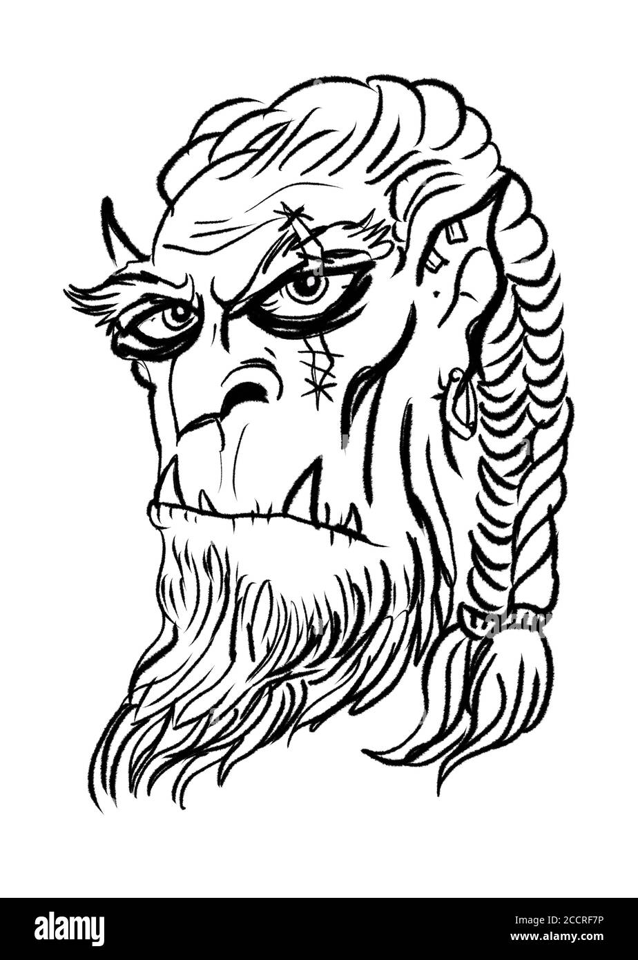 Illustration of a fantasy Orc character Stock Photo - Alamy