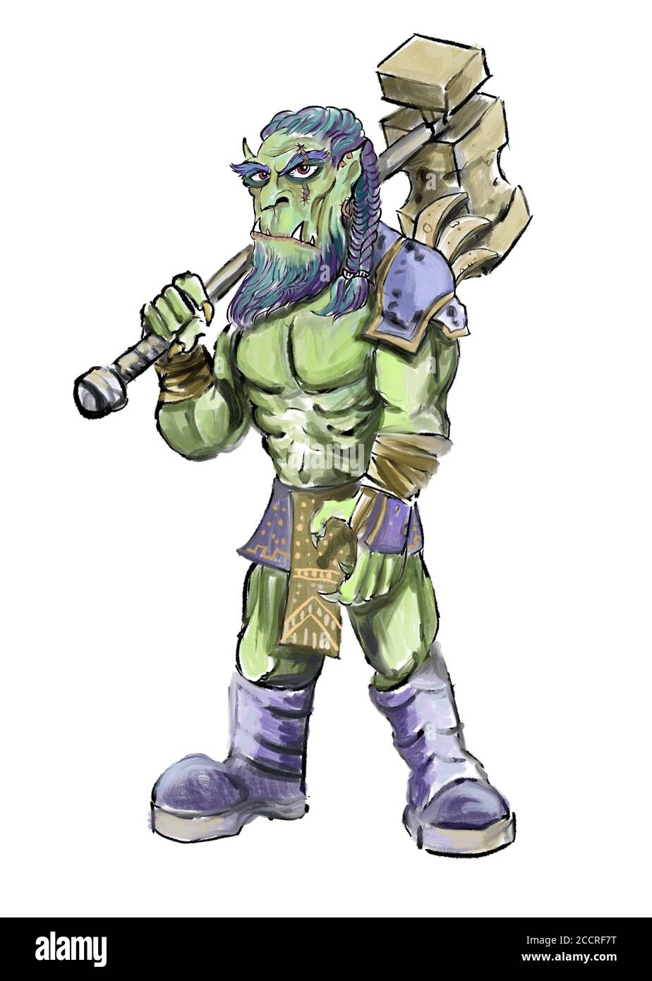 Illustration of a fantasy Orc character Stock Photo - Alamy
